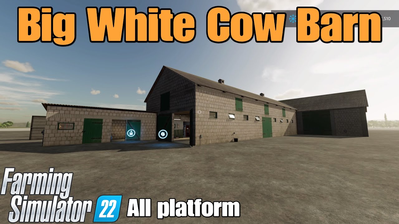 Big White Cow Barn / FS22 mod for all platforms - YouTube