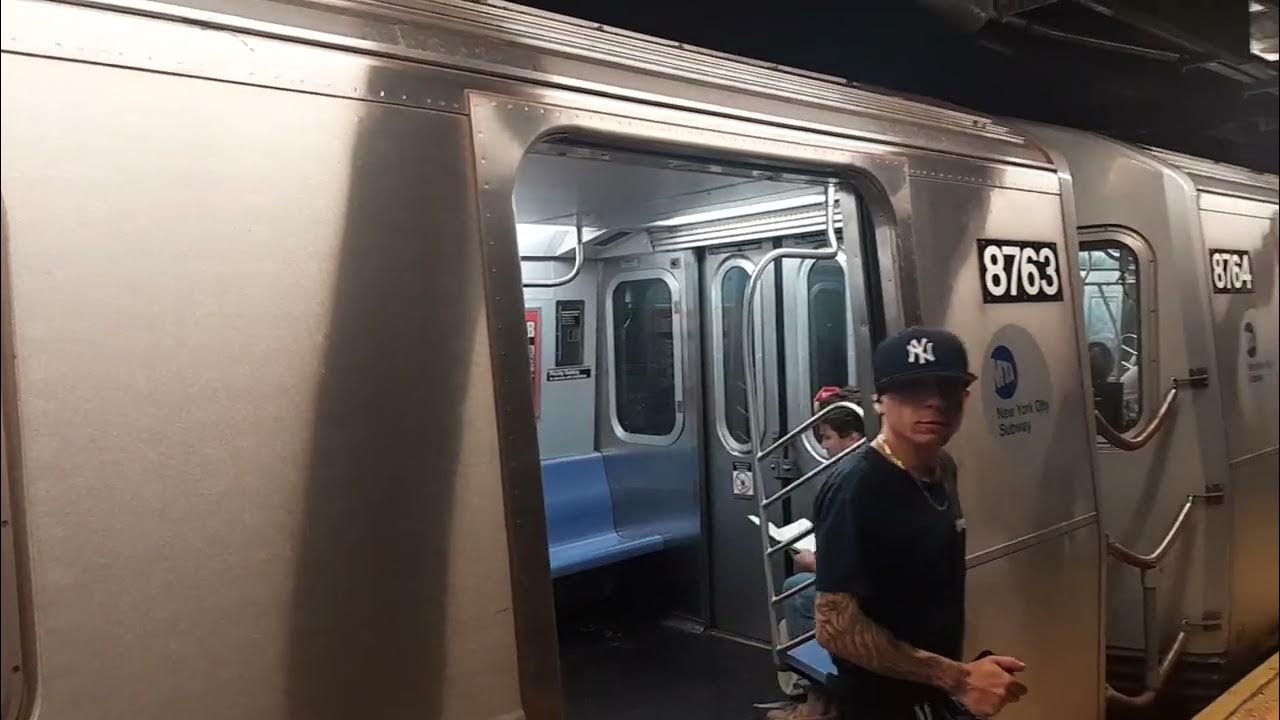 MTA NYC Subway: BMT 4 Av Line: Forest Hills-71 Av Bound Alstom R160A (R) Train @ Jay St ...