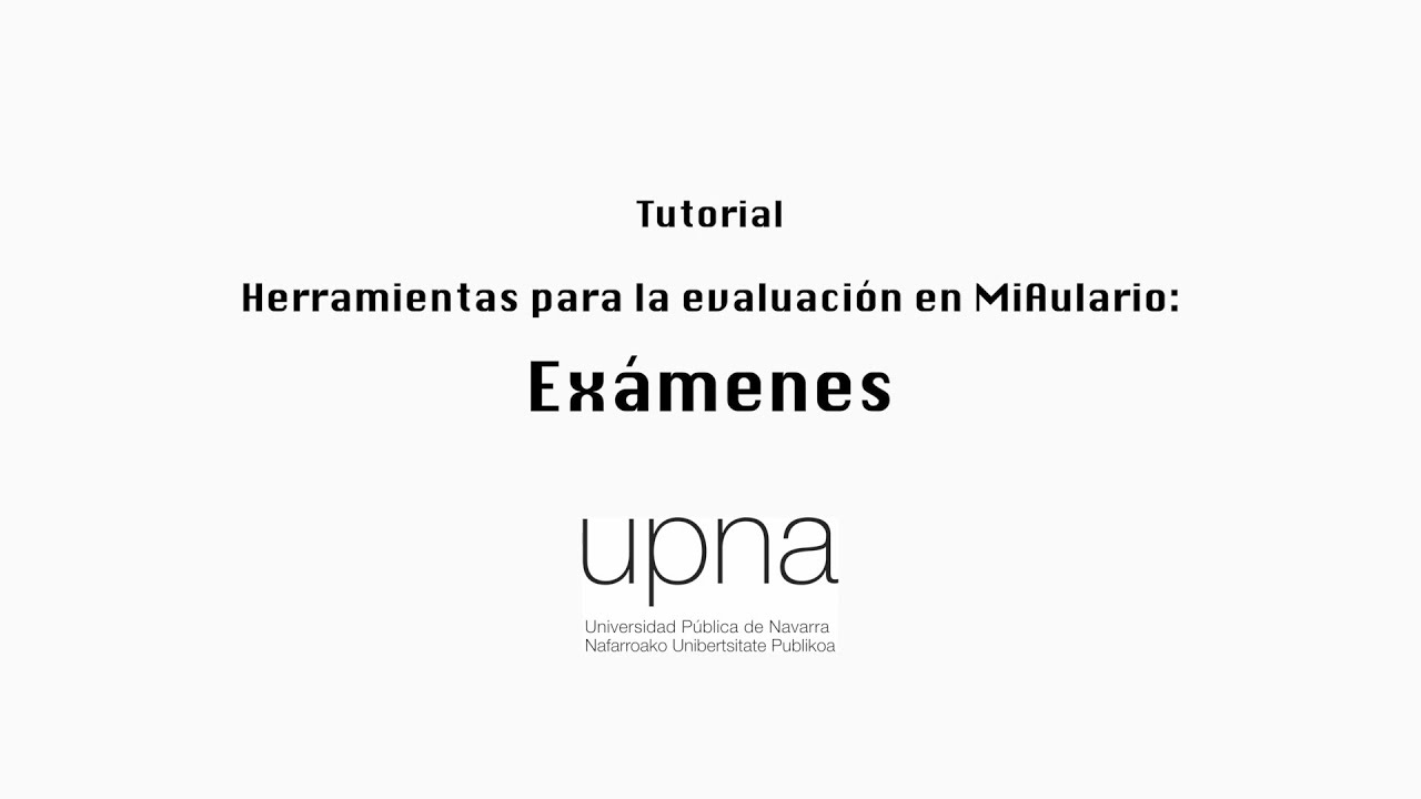 Herramientas para la evaluación en MiAulario: Exámenes - YouTube