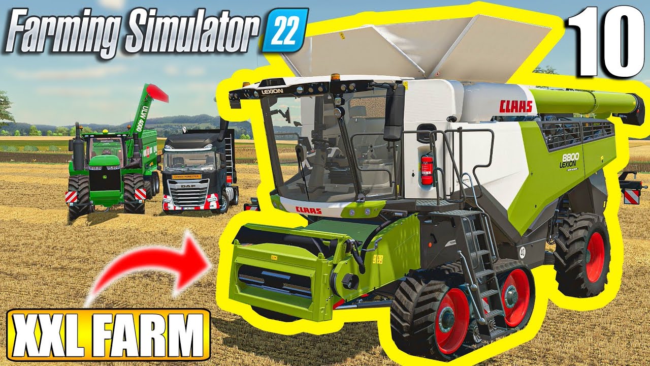 UPGRADING THE FARM with NEW HARVESTER | The XXL FARM - Timelapse #10 ...