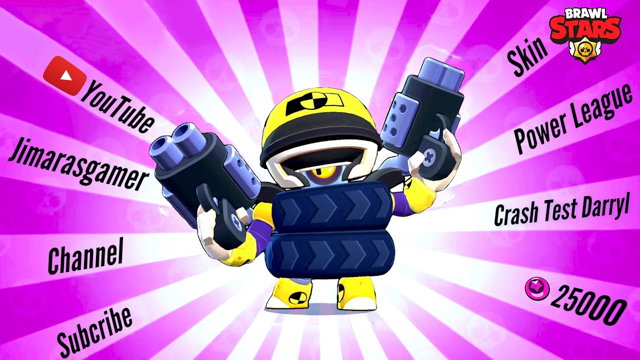 BRAWL STARS GREEK - SEASON 12 - POWER LEAGUE SKIN - ( Crash Test Darryl ...