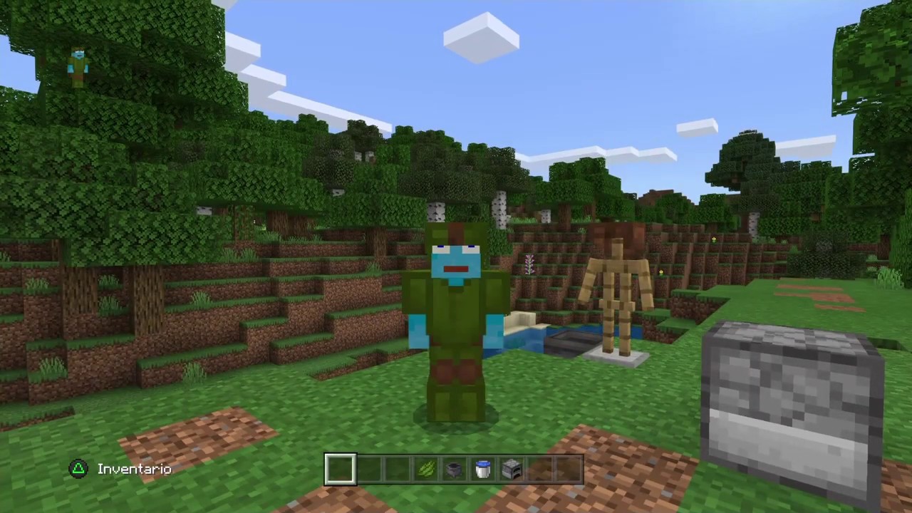 Como tintar armadura de verde en Minecraft PS4 - YouTube