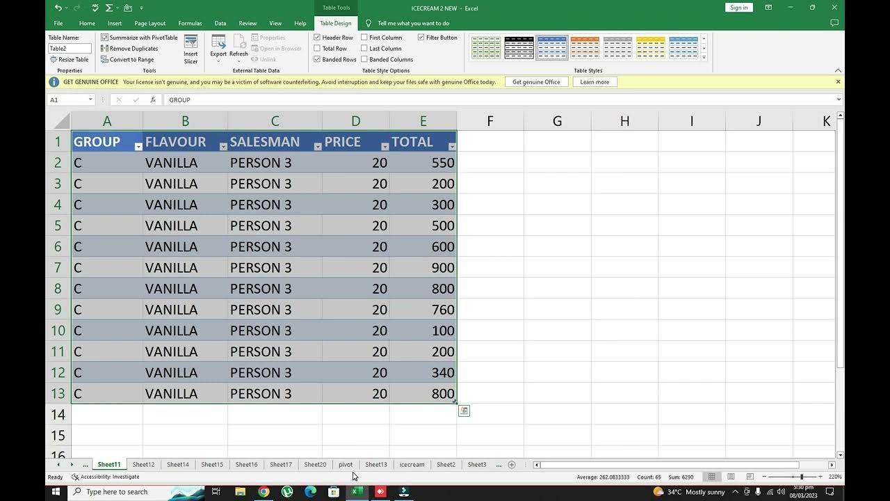 Advance Excel Course | Full Course | Class 70 - Filter Pivot Table With Insert Slicer | Hindi ...