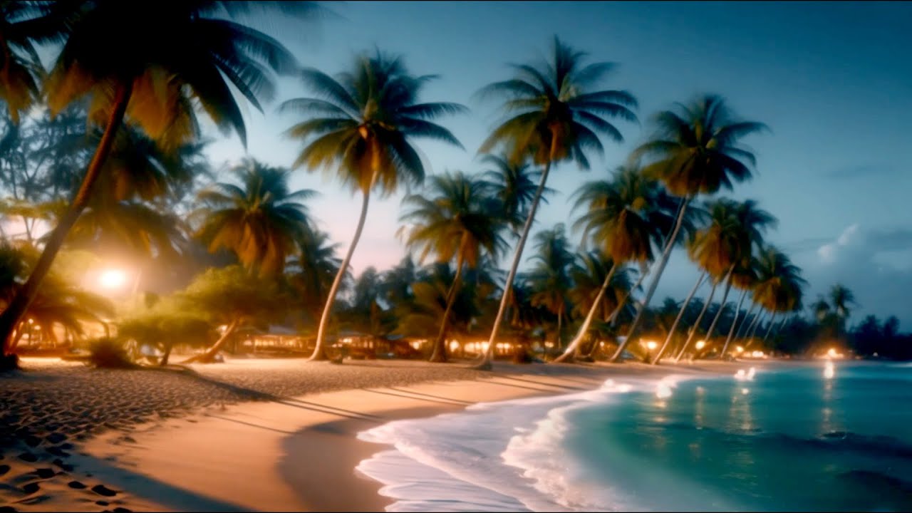 BEACH BACKGROUND MUSIC AND SOOTHING AMBIENCE TO CREATE A CALMING ...