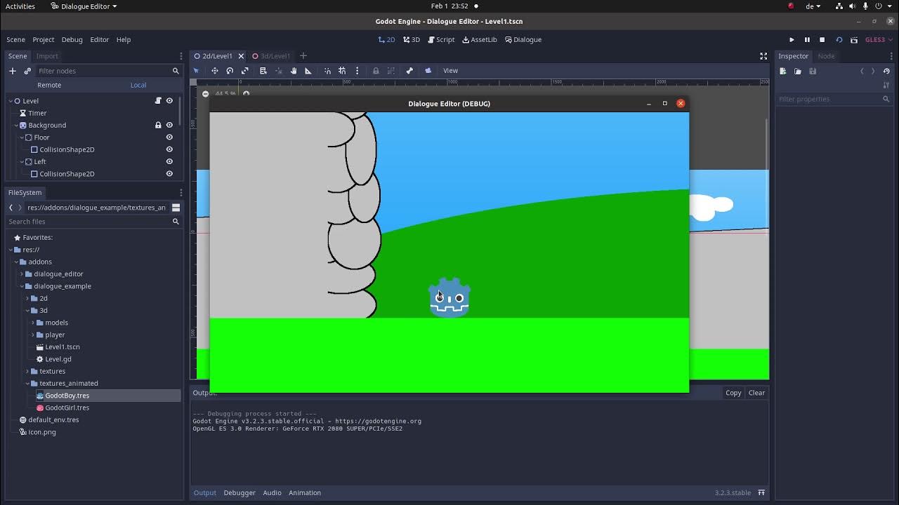 DE GODOT Dialogue Editor demo - YouTube