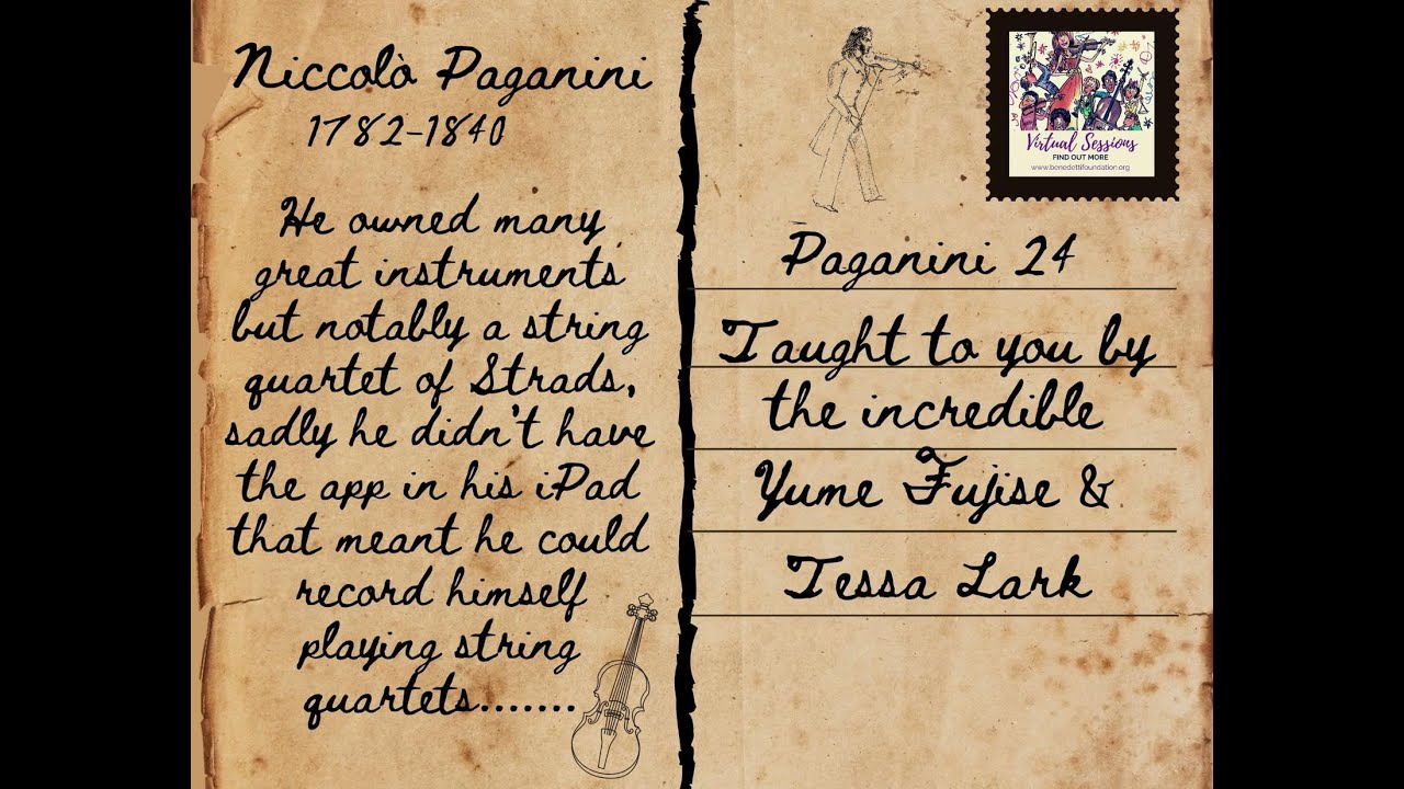 Episode 5 | Paganini Technique Postcards with Tessa Lark and Yume ...