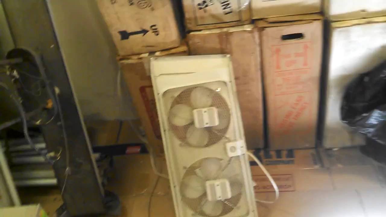 Marvin Twin Window Fan (FOR SALE), 4' preheat fixture (not for sale ...