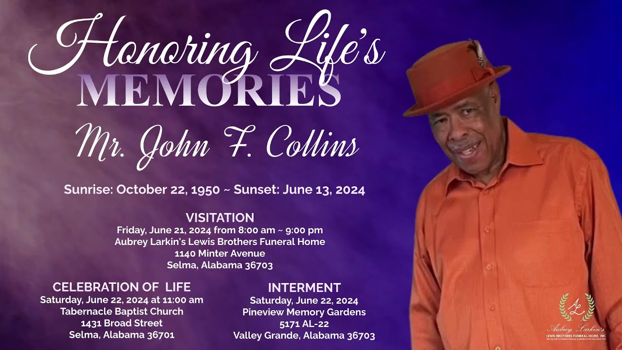 Celebration of Life for Mr. John Franklin Collins - YouTube
