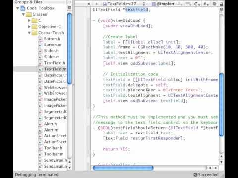 How to Use UITextField in iPhone Programming - YouTube