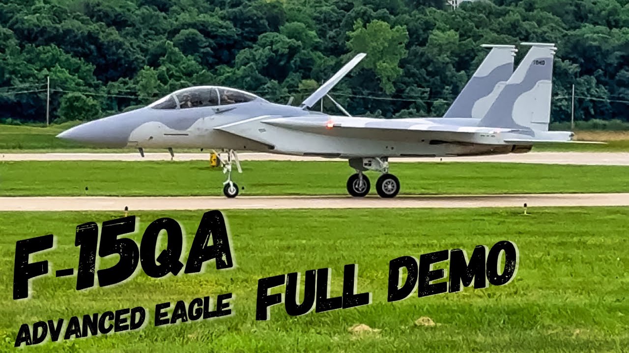F-15QA Advanced Eagle "clean demo"- Spirit of St. Louis Airshow 2024 [FULL DEMO] - YouTube