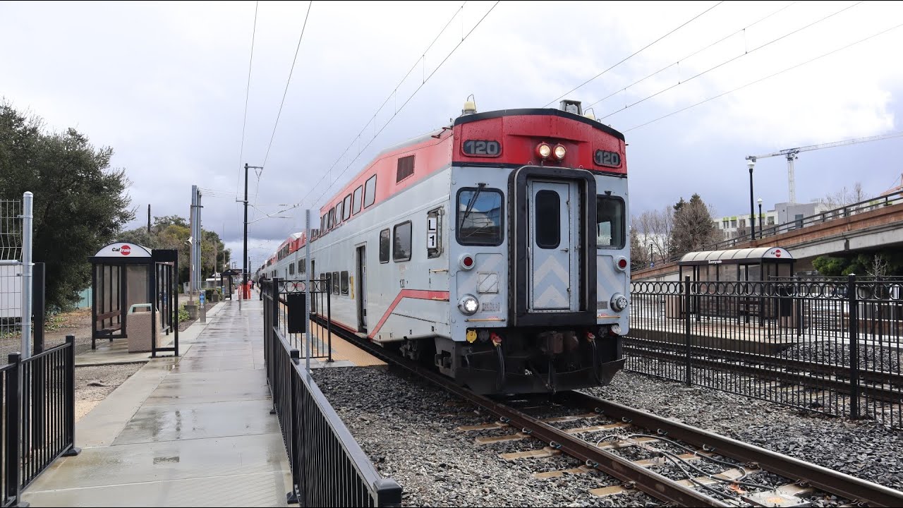 Caltrain 507 with Cab Car 120 at Sunnyvale Station (Short) - YouTube