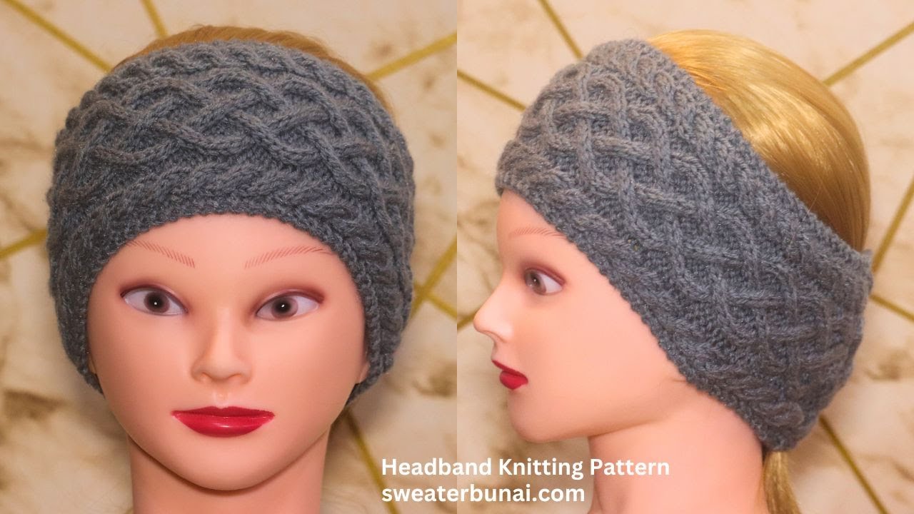 Chunky cable knit headband pattern for beginners | Free headband ...