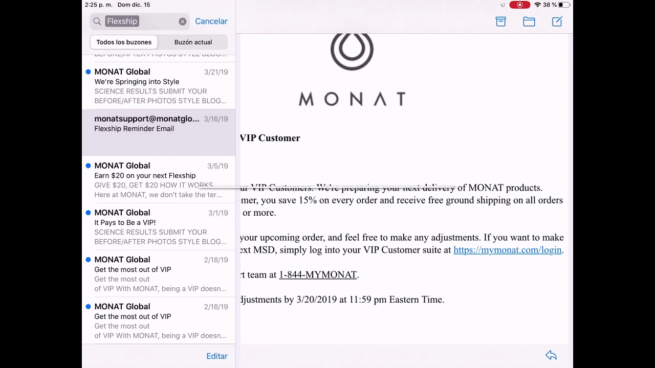 Cómo posponer Flexship de Monat - YouTube