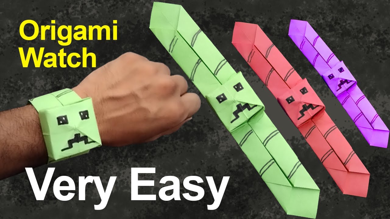 Origami Paper Folding Wrist Watch ⌚ Is This Really Just Paper? Origami ...