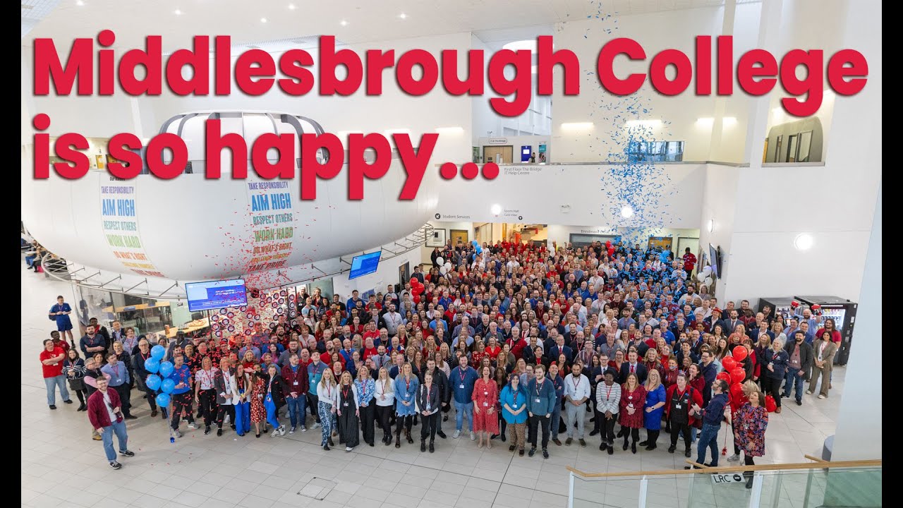 Middlesbrough College is so happy... - YouTube