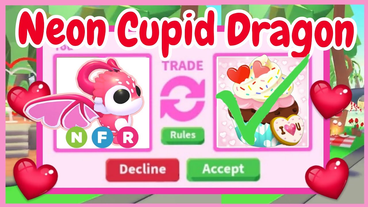 What People Trade For The Neon Cupid Dragon In Adopt Me 💕💝 - YouTube