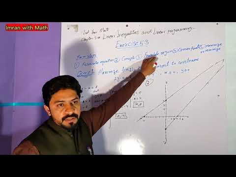 Linear inequalities and linear Programming | 2nd Year Math Chapter #5 | Exercise 5.3 | Explained ...