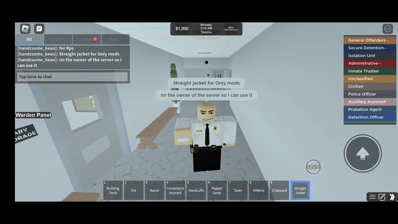 Warden Gamepass - CJDC Roblox - YouTube