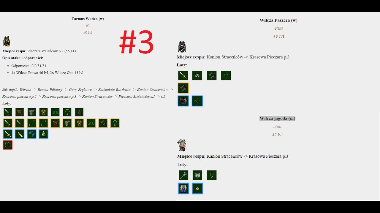 Margonem- jak dojść na #3 - e2 Tarmus Wuden BONUS - 2 elity -Wilcza ...