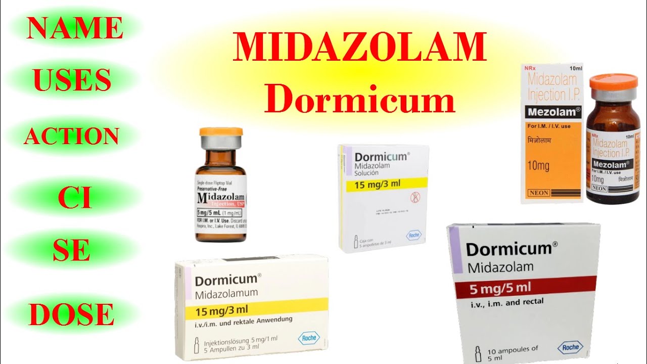 Midazolam | Dormicum | Medical knowledge | Emergency medicine | common ...