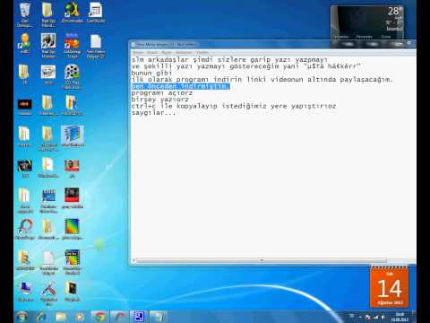 garip ve şekilli yazı yazma \