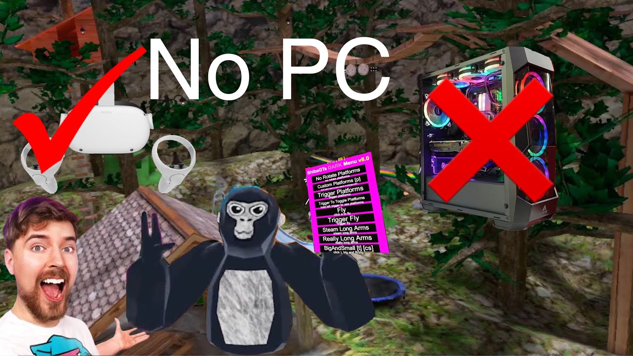 How to get mods in gorilla tag with no pc - YouTube