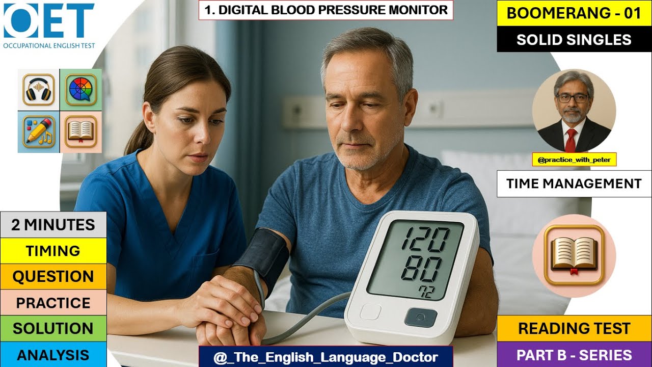 BOOMERANG - 01 - DIGITAL BLOOD PRESSURE MONITOR - READING - PART B ...