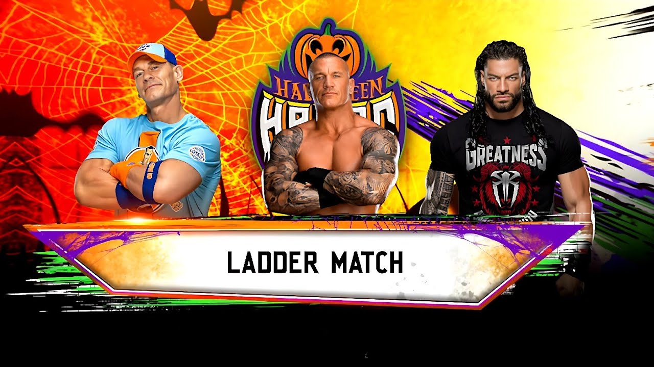 Wwe2k24 game play | Ladder Match With John Cena vs Randy Orton vs Roman ...