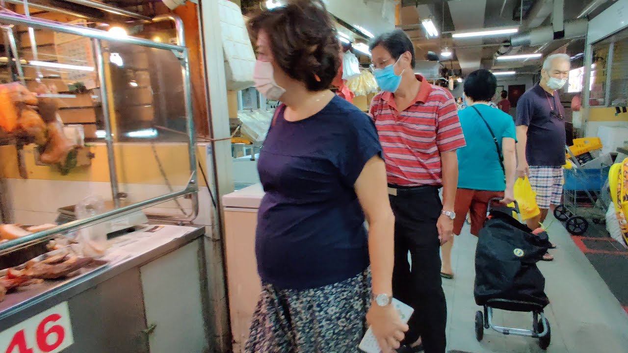 (4K) Singapore Walking Tour - Chinatown Basement Wet Market (Morning ...
