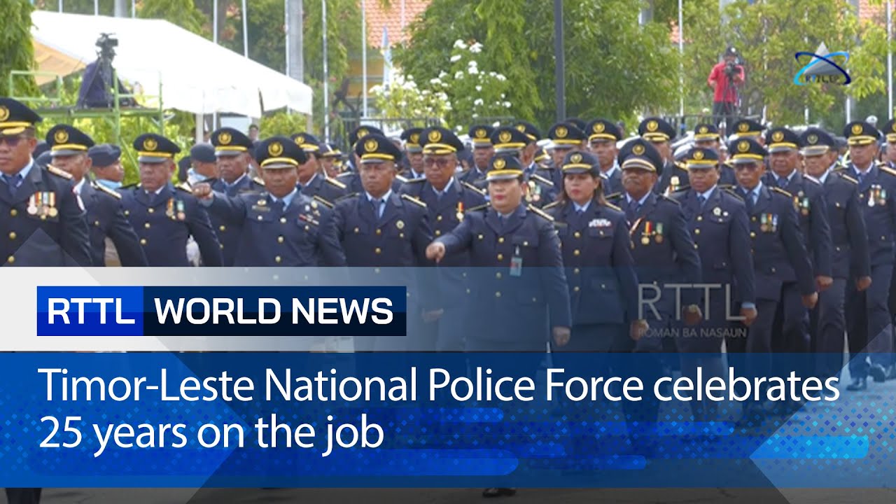Timor-Leste National Police Force celebrates 25 years on the job - YouTube