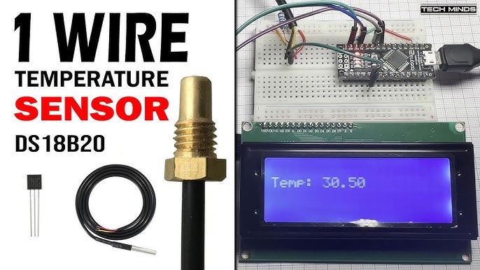Digital Thermometer Using Arduino And Ds18b20 Sensor Youtube Vincent