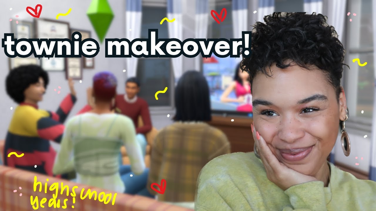 LET'S MAKEOVER THE TOWNIES! Harjo Household CAS Makeover | Part 1 - YouTube