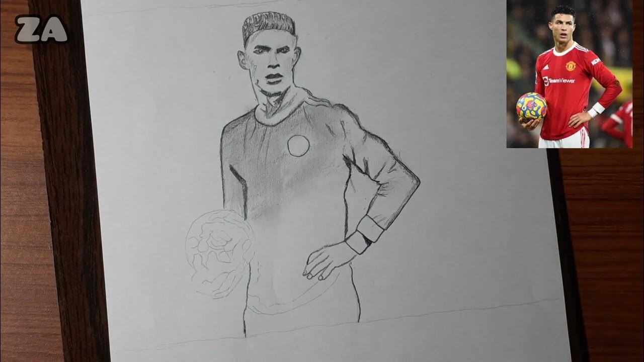 How to Draw Cristiano Ronaldo | Cr7 Football Player | Drawing Tutorial ...