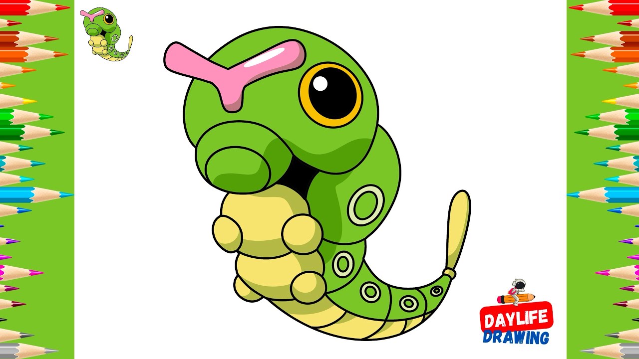 How to Draw Caterpie | Pokemon Drawing Tutorial - YouTube