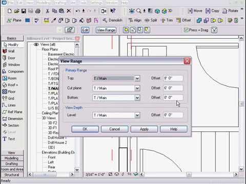 REVIT VIEW RANGE PLAN REGION - CADclips - YouTube