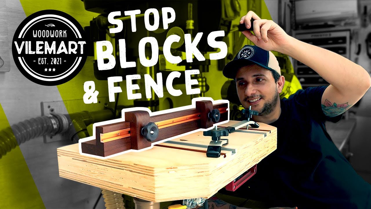 Improving the Bench Drill Press Table with Stop Blocks and a Adjustable ...
