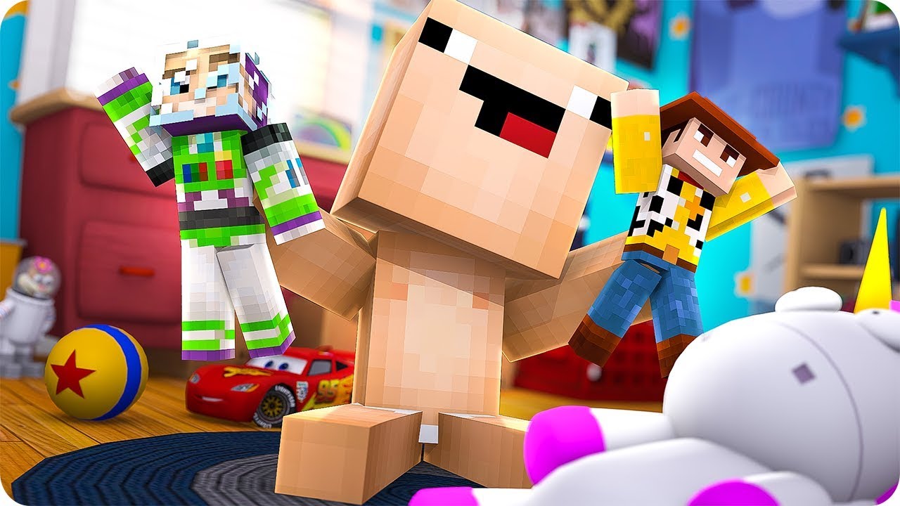 BEBÉ NOOB JUEGA CON SUS NUEVOS JUGUETES EN MINECRAFT 😱 - YouTube