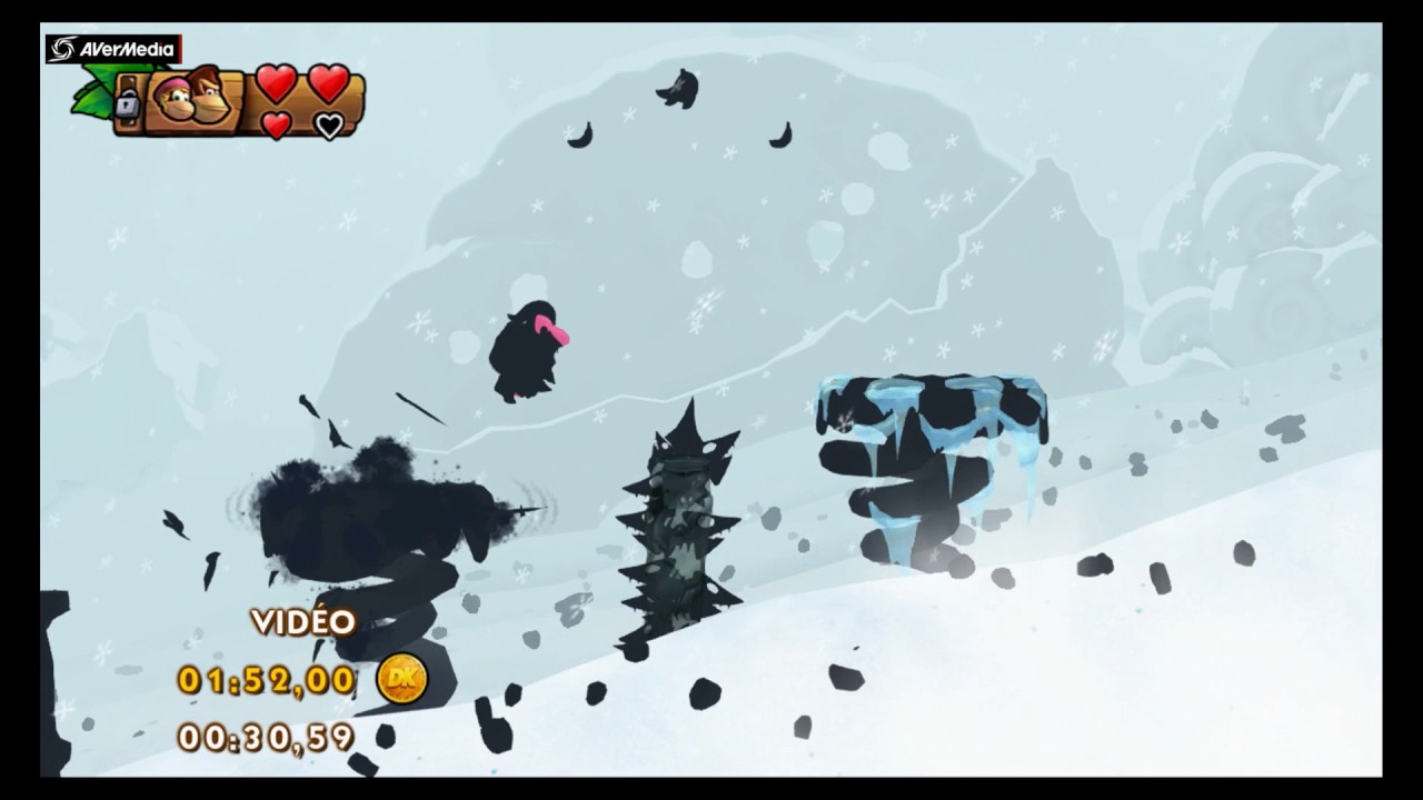 DK Country Tropical Freeze : Time attack Shiny gold // Cliffside Slide ...