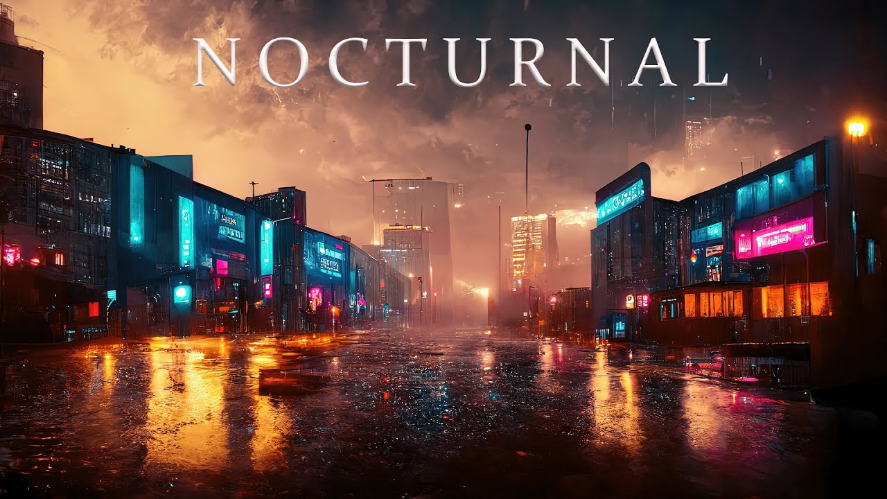 Nocturnal - Dreamy Urban Nightscape with Gentle Rain - Ambient Music ...