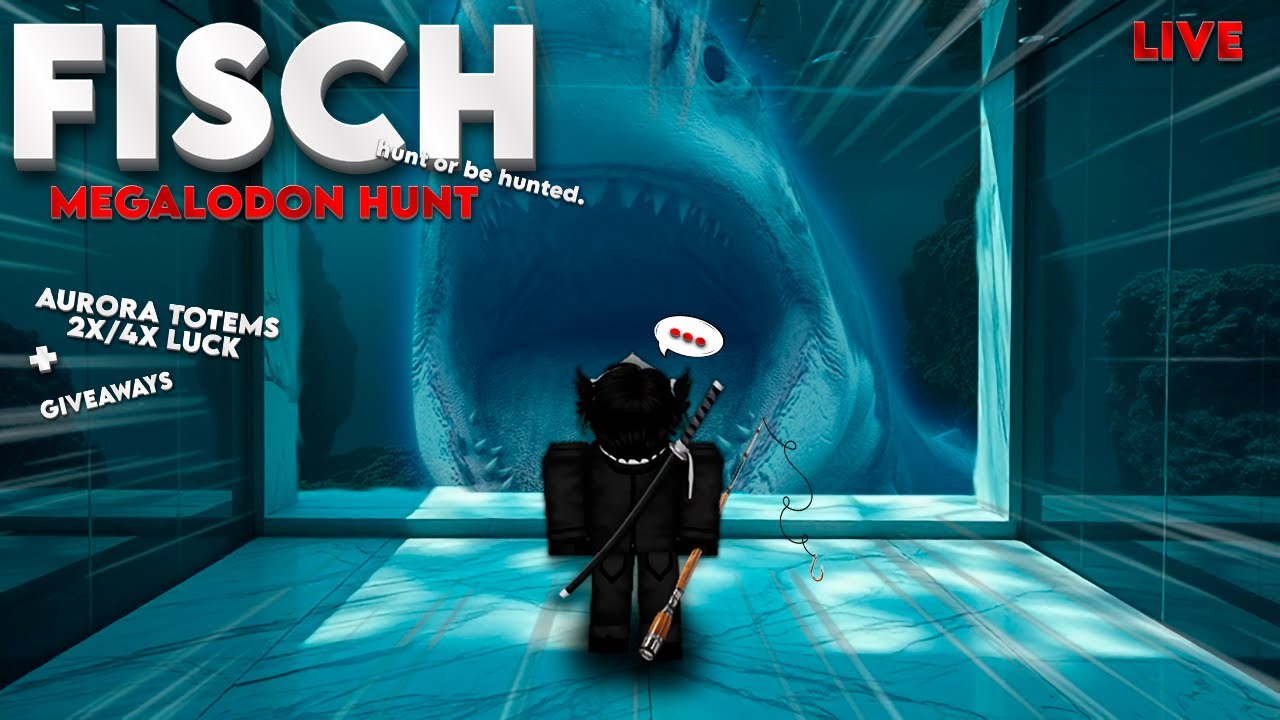 FISCH *MEGALODON* HUNT | LIVE | Roblox | Fisch - YouTube