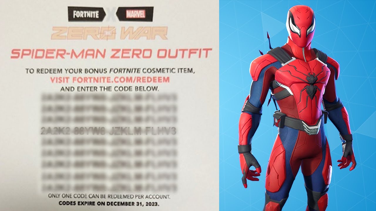 HOW TO GET MORE FREE SPIDER-MAN ZERO CODES IN FORTNITE! (FREE SPIDERMAN ...