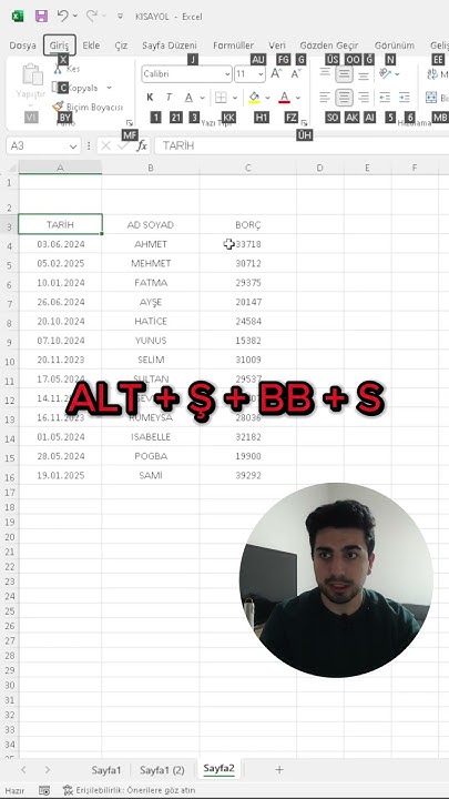Excel Shorts Kisayol TuŞlari İle Verİ Shorts Excel Colors Exceltutorial Excelformula