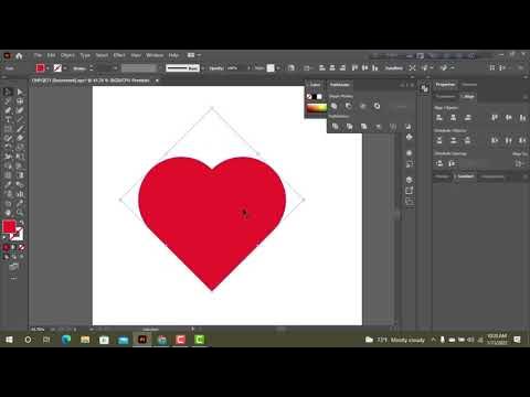 How to create heart shape in illustrator - YouTube