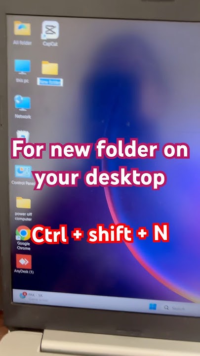 How to open new folder on desktop | #newfolder #asmr #desktop #shortcutkeys #computer #pc - YouTube