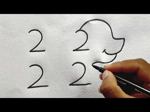 How To Draw A Cute Puppy Dog From Number 2222 Easily | Drawing Pictures | Cute Drawing Ideas 