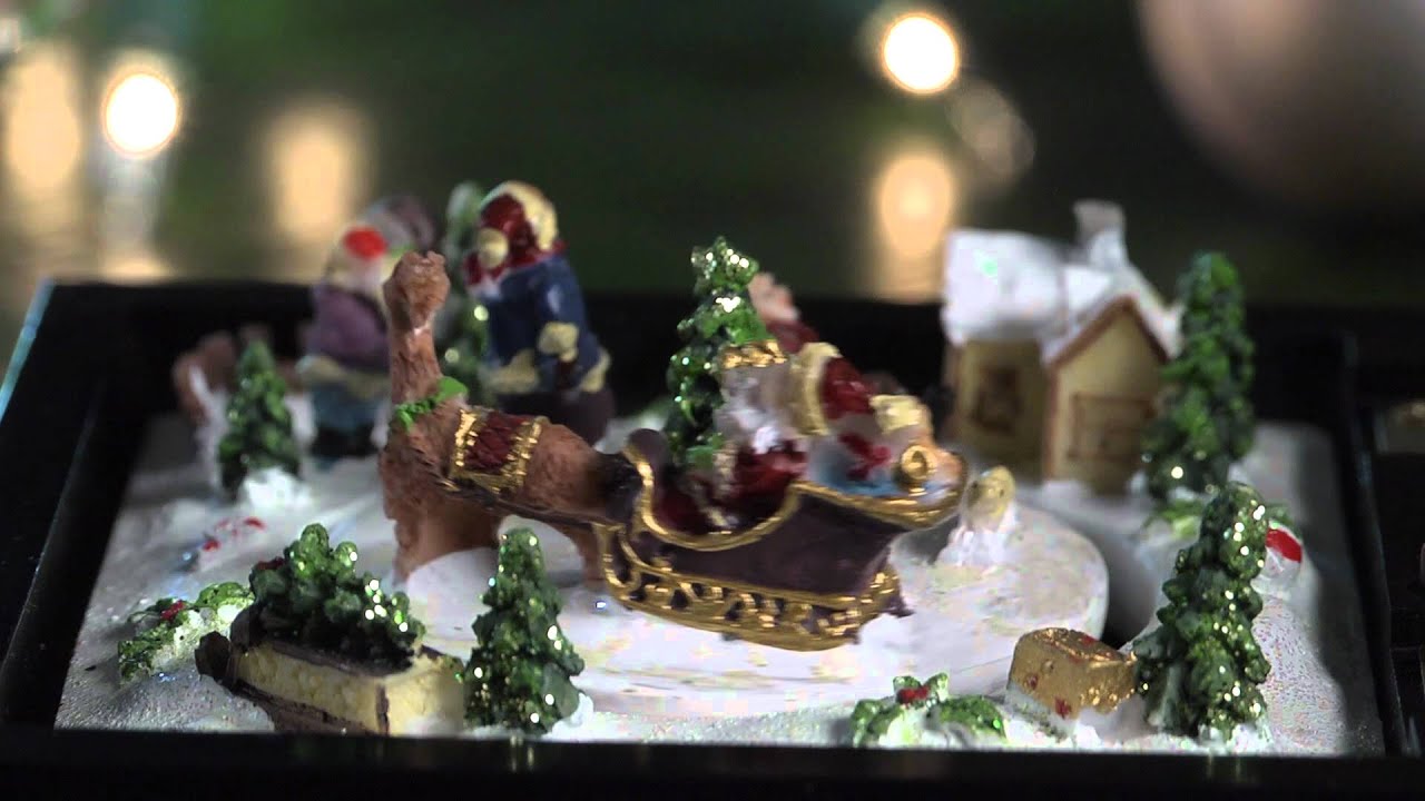 Miniature Animated Santa Christmas Music Box - Plow & Hearth - YouTube