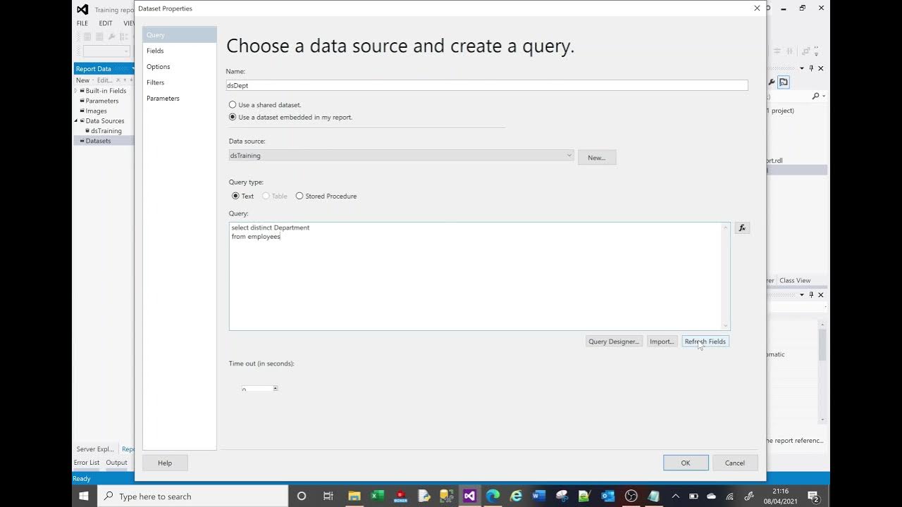 MS SSRS tutorial on Shared datasets and datasources - YouTube
