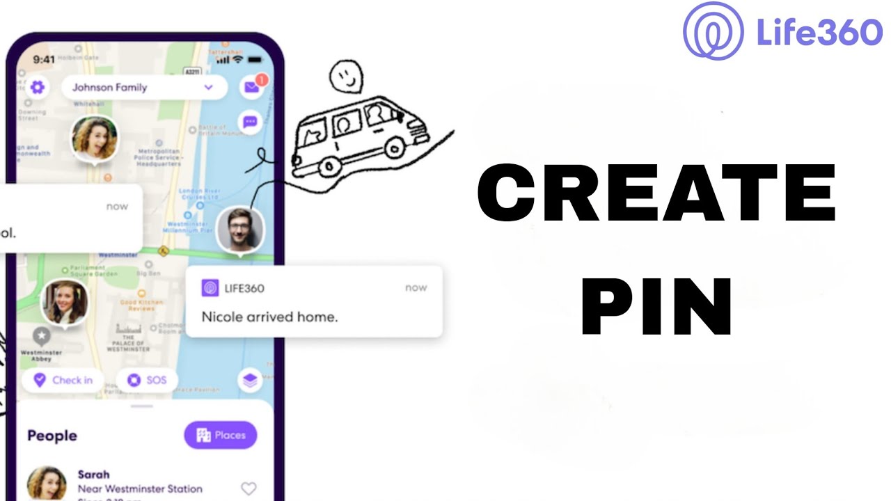 How To Create Pin On Life360 App - YouTube