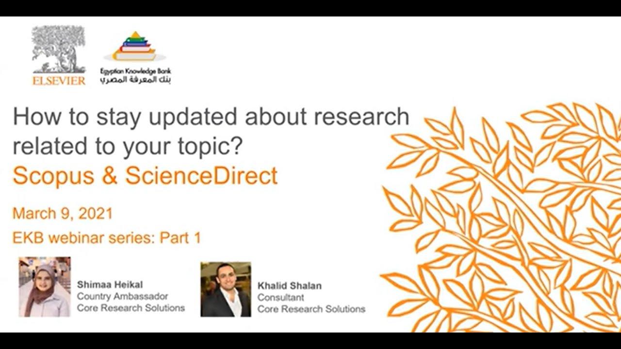 How to stay updated on research related to your topic with Scopus ...