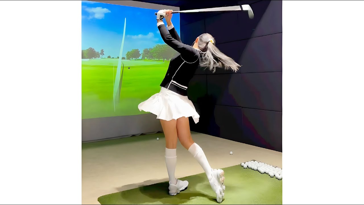 세로골프tv 파워 넘치는 멋진 스윙👍 전 국가대표 상비군 Klpga 투어프로 유정민 프로 스윙 모음 유정민프로